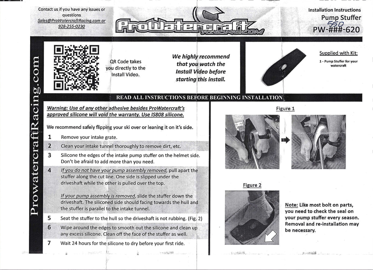 Yamaha WaveBlaster Pro Watercraft Intake Pump Stuffer – Showtime Freestyle
